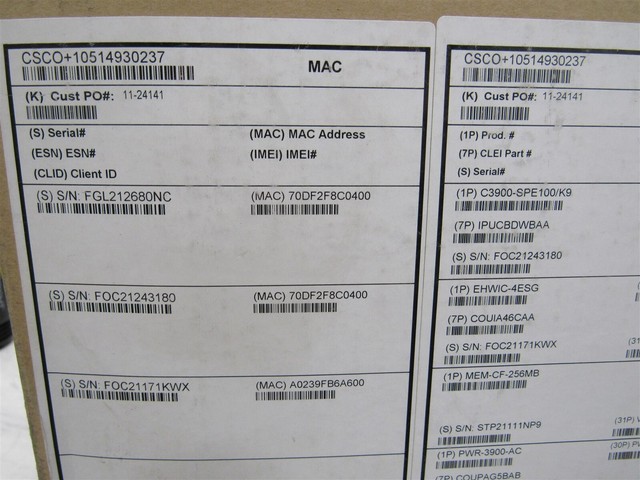 Cisco 3925 3-Port Gigabit Wired Router (CISCO3925-SEC/K9) for sale ...