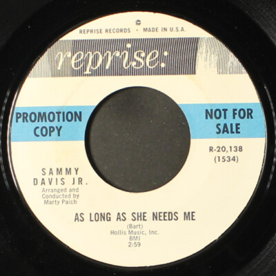 SAMMY DAVIS: as long as she needs me REPRISE 7" Single 45 RPM | eBay