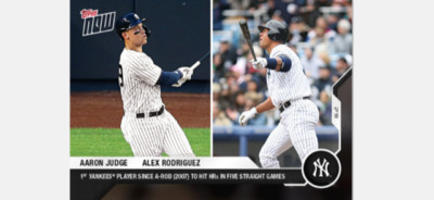 2020 TOPPS NOW CARD YANKEES ALEX RODRIGUEZ AARON JUDGE #49 HR IN 5 ...