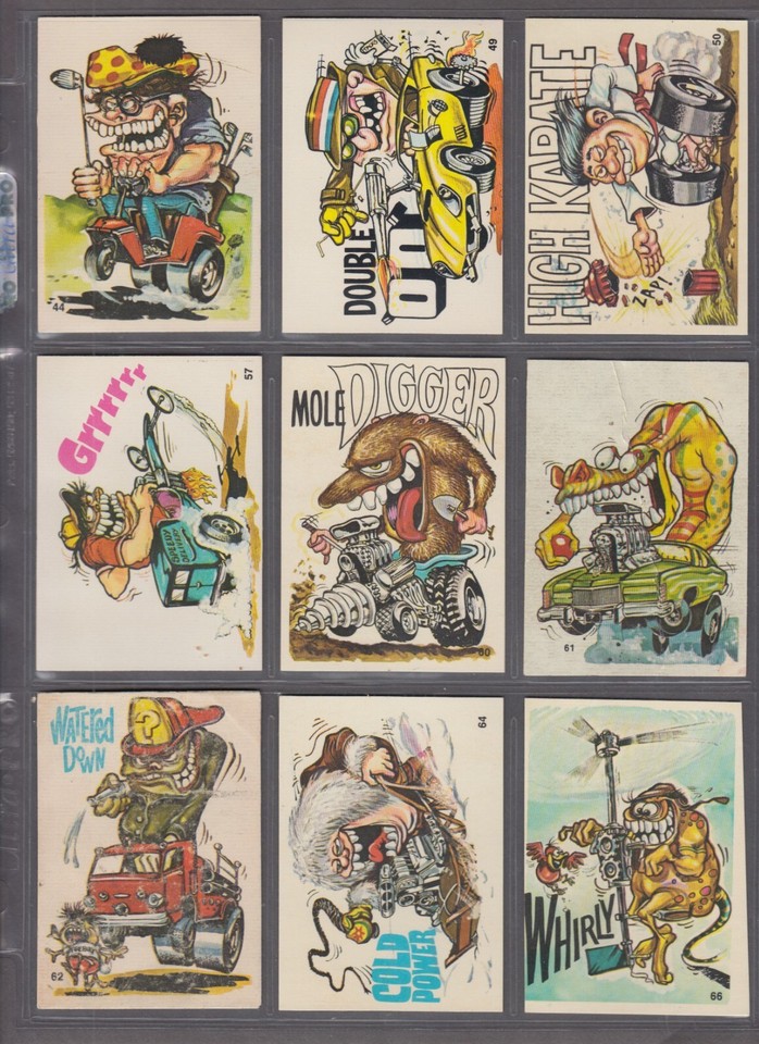 Donruss - ODDER ODD RODS, 1973, 37 Cards, Ed Roth, GASSER, SQUIRE FIRE ...