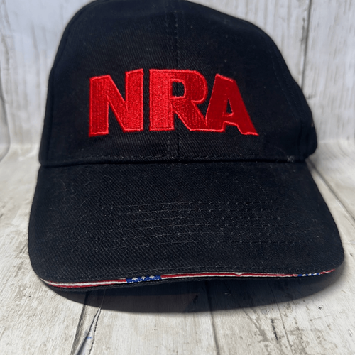 NRA National Rifle Association Ball Cap Hat Black With Red Letters ...