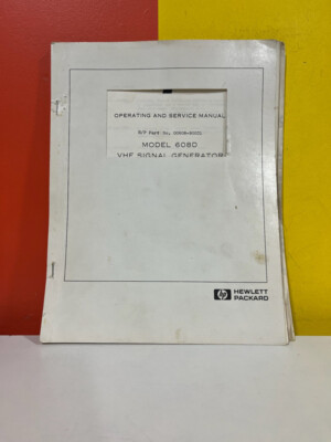 HP 00608-90031 Model 608D VHF Signal Generator Operating & Service ...