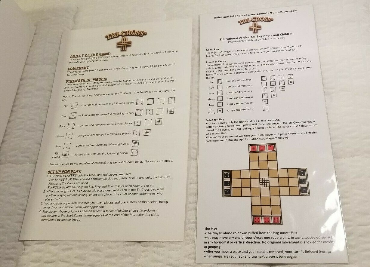 Tri-Cross Game- Classic Strategy Game 1986, 2007 GFC COMPLETE | eBay