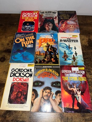 Gordon R. Dickson lot of 9 different vintage Science Fiction paperback ...