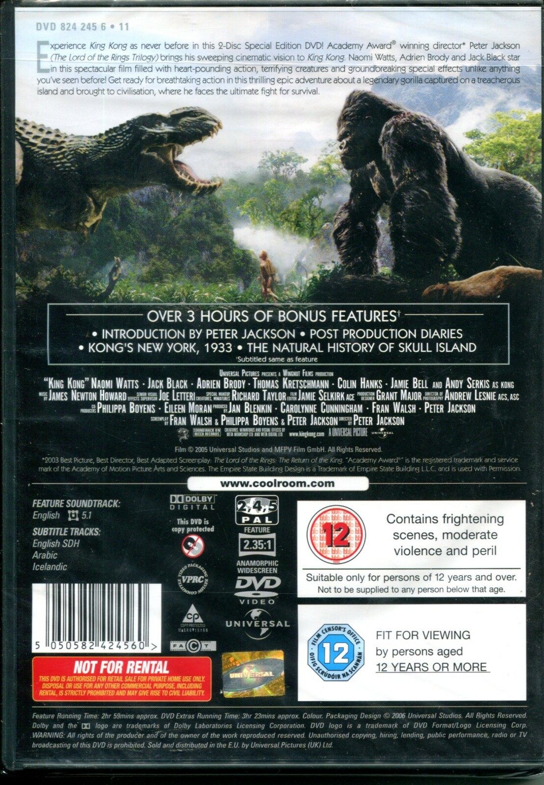 King Kong [DVD] [2005] (2 Disc Special Edition) Peter Jackson Thomas ...