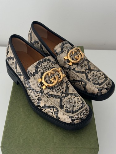 size 8G - Gucci Loafer Python Snake GG gold black | eBay