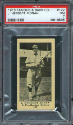 1916 Famous & Barr Co. #122 J. Herbert Moran PSA 7 Boston Braves | eBay