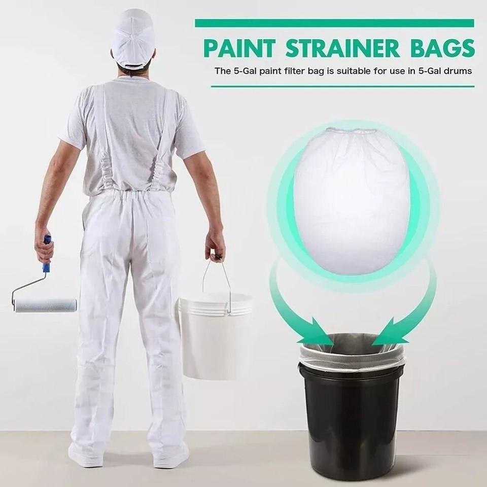 5Pcs Fine Mesh Paint Screen Net Dacron Filter Bag New Paint Strainer ...