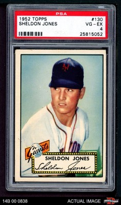 1952 Topps #130 Sheldon Jones Giants PSA 4 - VG/EX | eBay