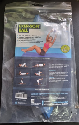 Exer-soft Pilates Yoga Inflatable Exercise Ball 18 Cm / 7’’ Blue | eBay UK