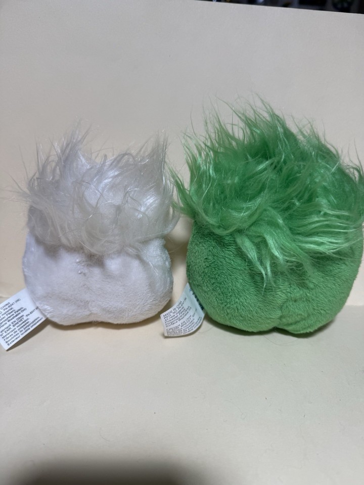 Club Penguin Puffles RARE set of 2 plush collectables - green and white ...