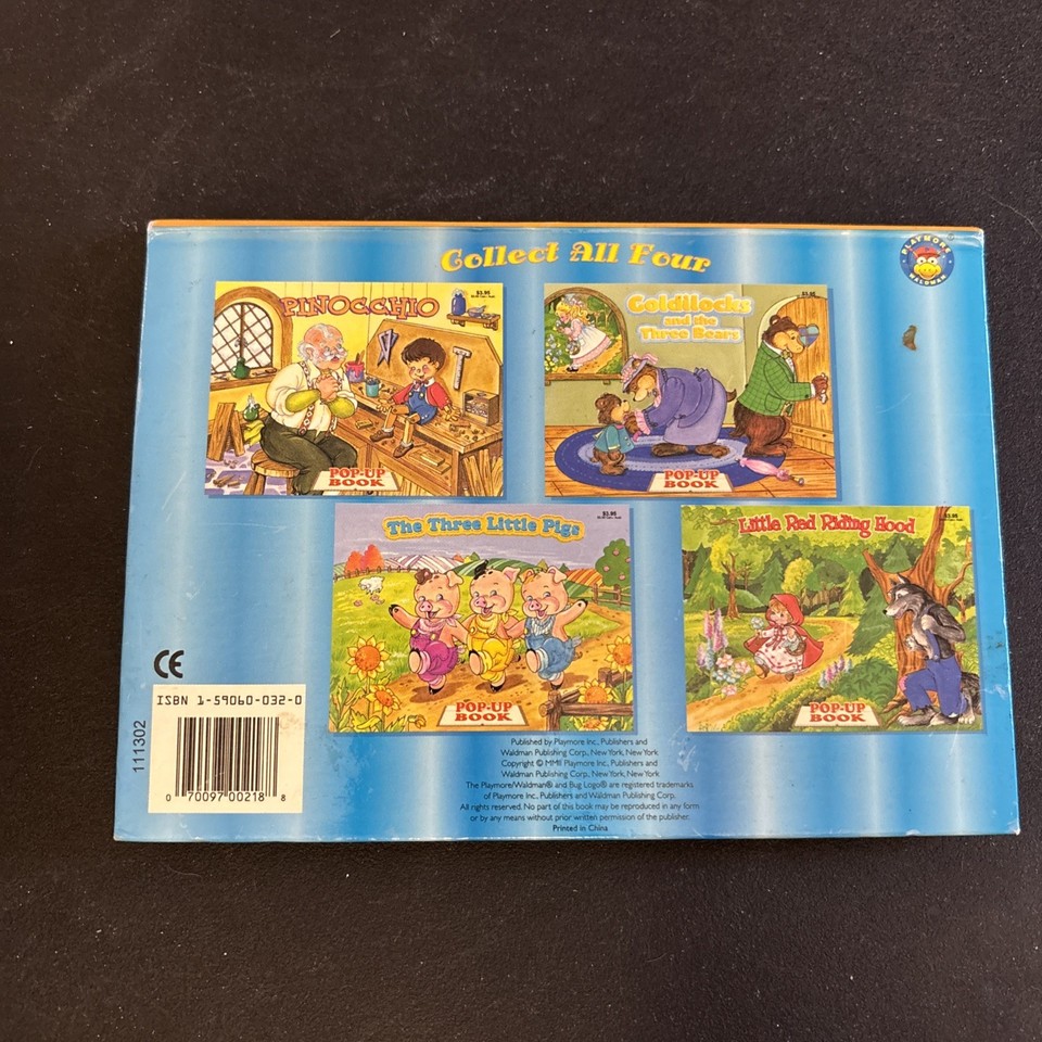 Goldilocks and the Three Bears Pop-up Hardcover book vntge Playmore Inc ...