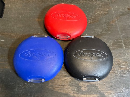 3 DiscGear Discus 20 Disc CD DVD Holder Hard Shell 2 Side Storage Cases ...