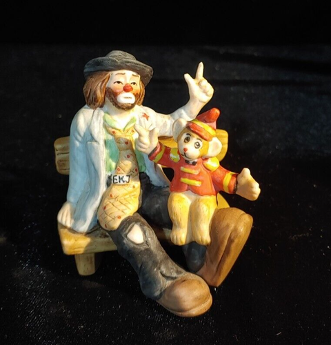 Emmett Kelly Jr Hobo Clown on Bench with Monkey | eBay