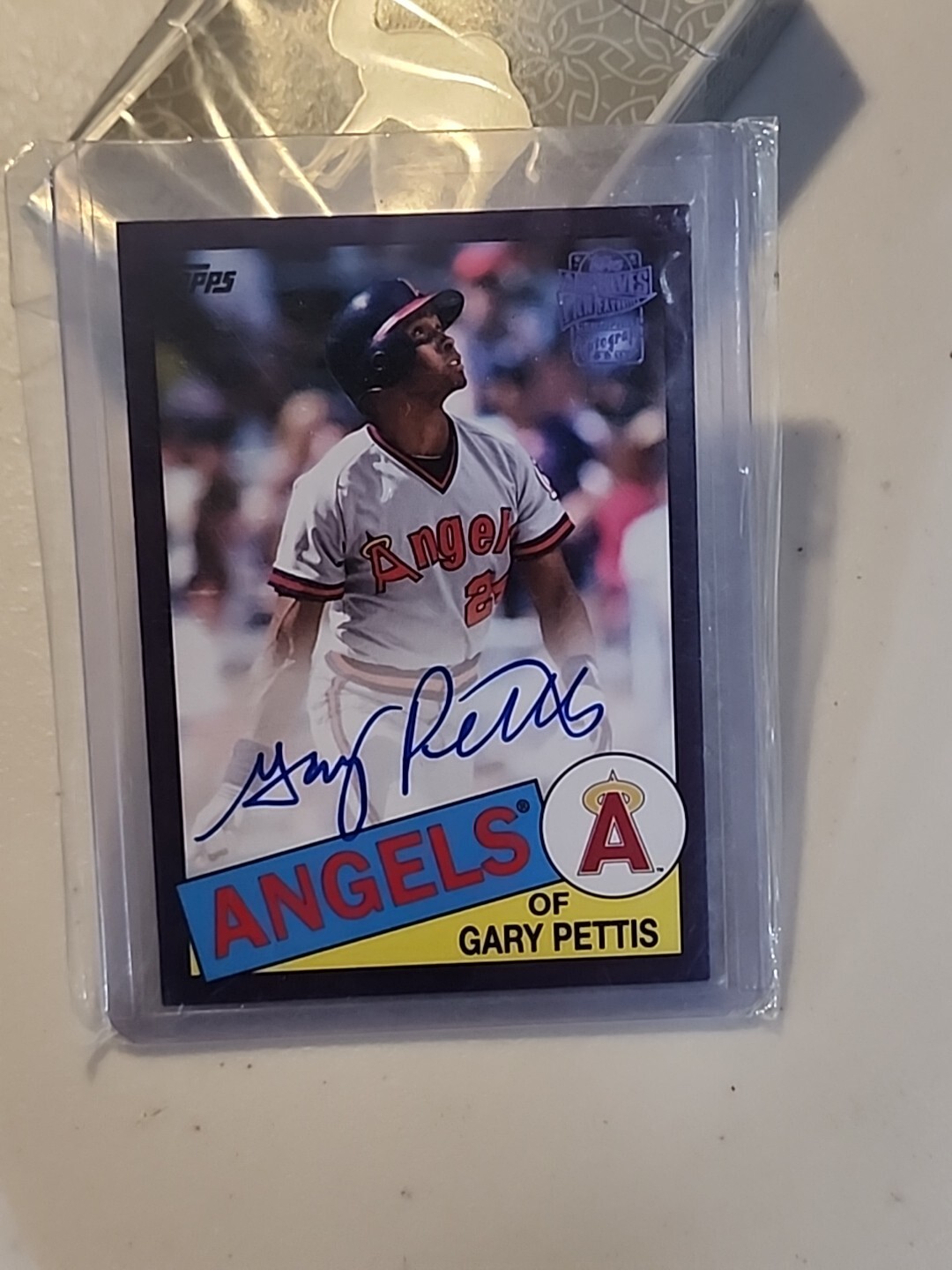 2018 Topps Archives Fan Favorites 1985 Design Purple /150 Gary Pettis ...