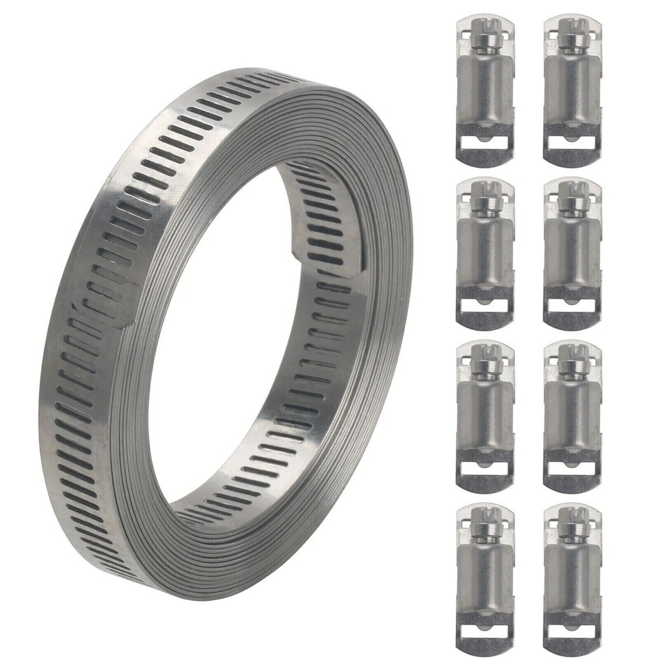 Adjustable Large Hose Clamps Worm Gear Stainless Steel Clamp Fasteners ...