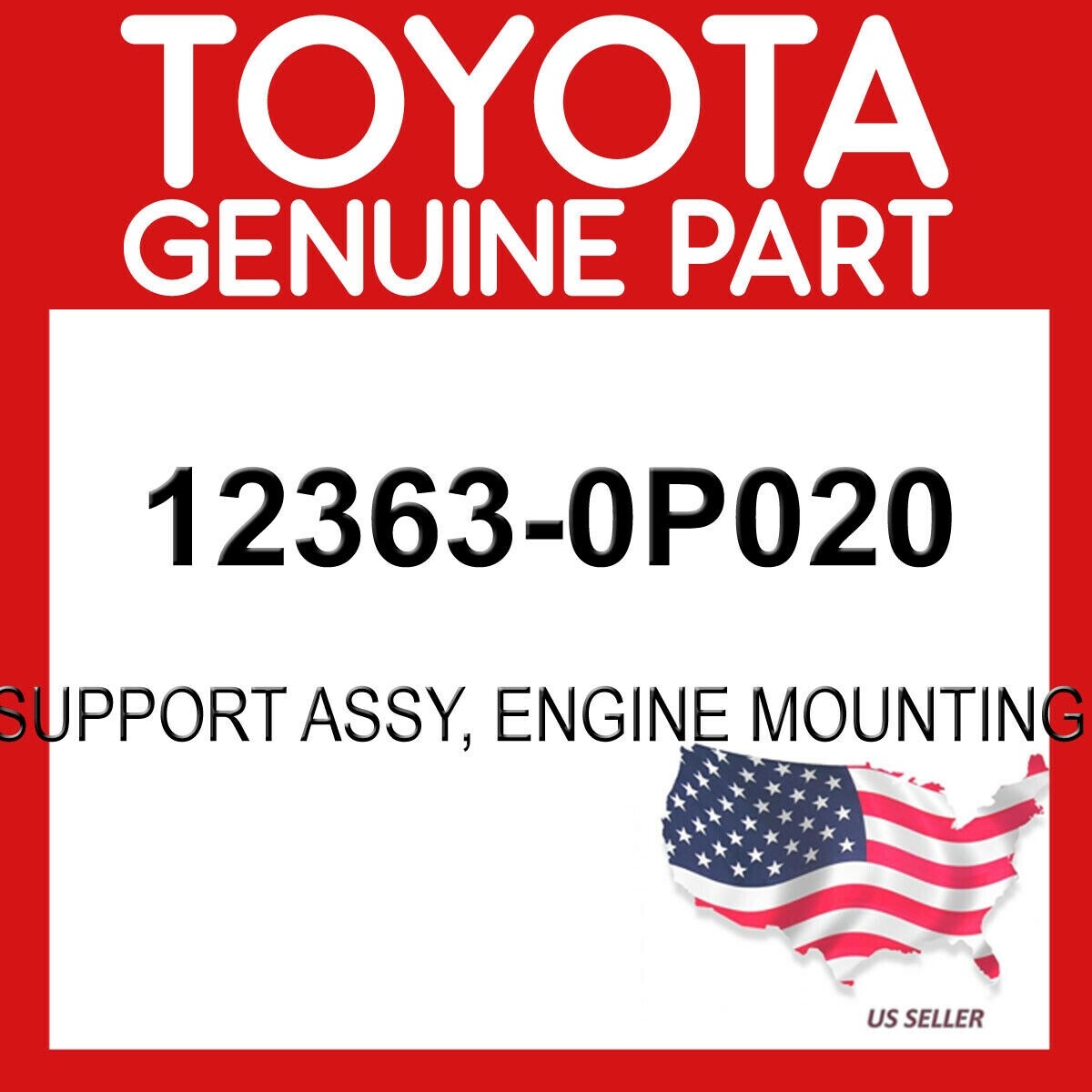 TOYOTA GENUINE OEM 12363-0P020 SUPPORT ASSY, ENGINE MOUNTING 123630P020 ...