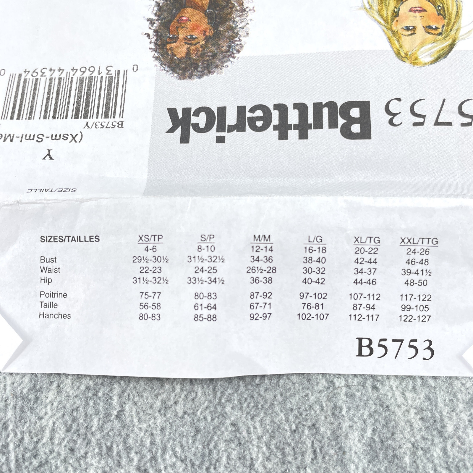 Butterick 5753 Pullover Top with Batwing Sleeves Misses Size XS M ...