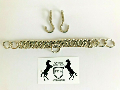 Snaffle Horse Bit Curb Chain with two Hooks Pelham Double Links ...