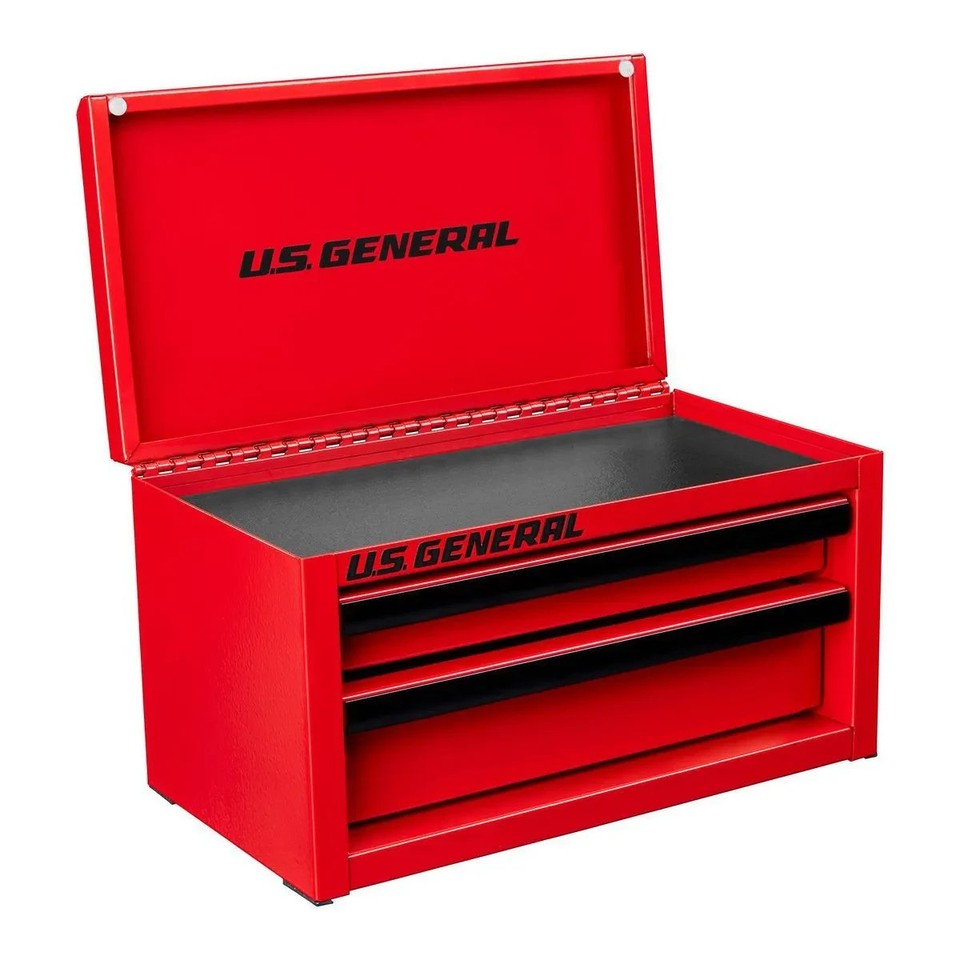 Harbor Freight Tools U.S. GENERAL Mini Steel Toolbox RED | eBay