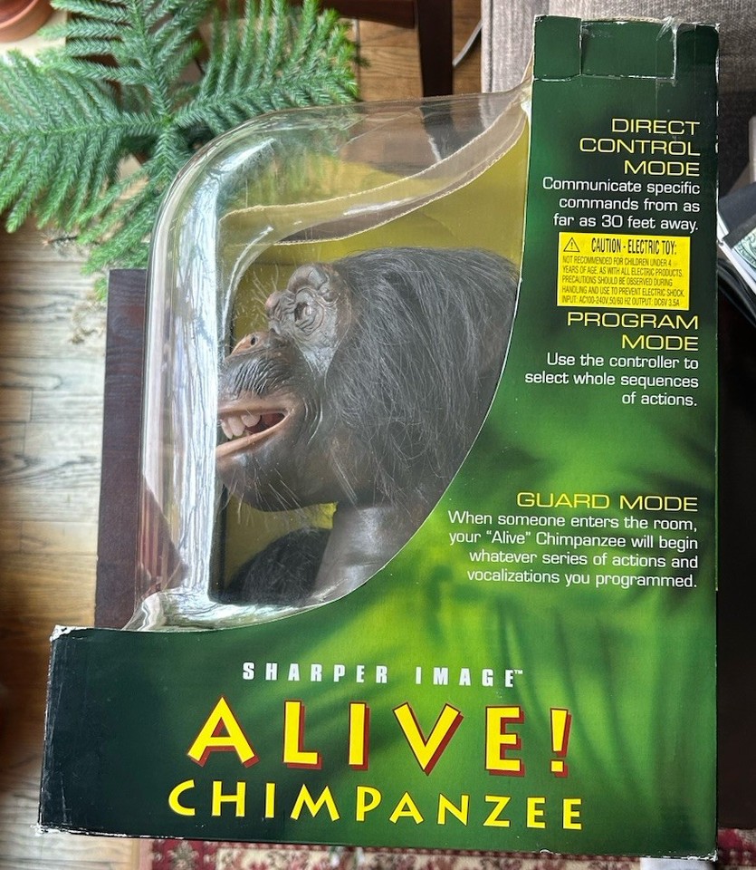 NEW Sharper Image WowWee Alive Chimpanzee Monkey Chimp Ape Animatronic ...