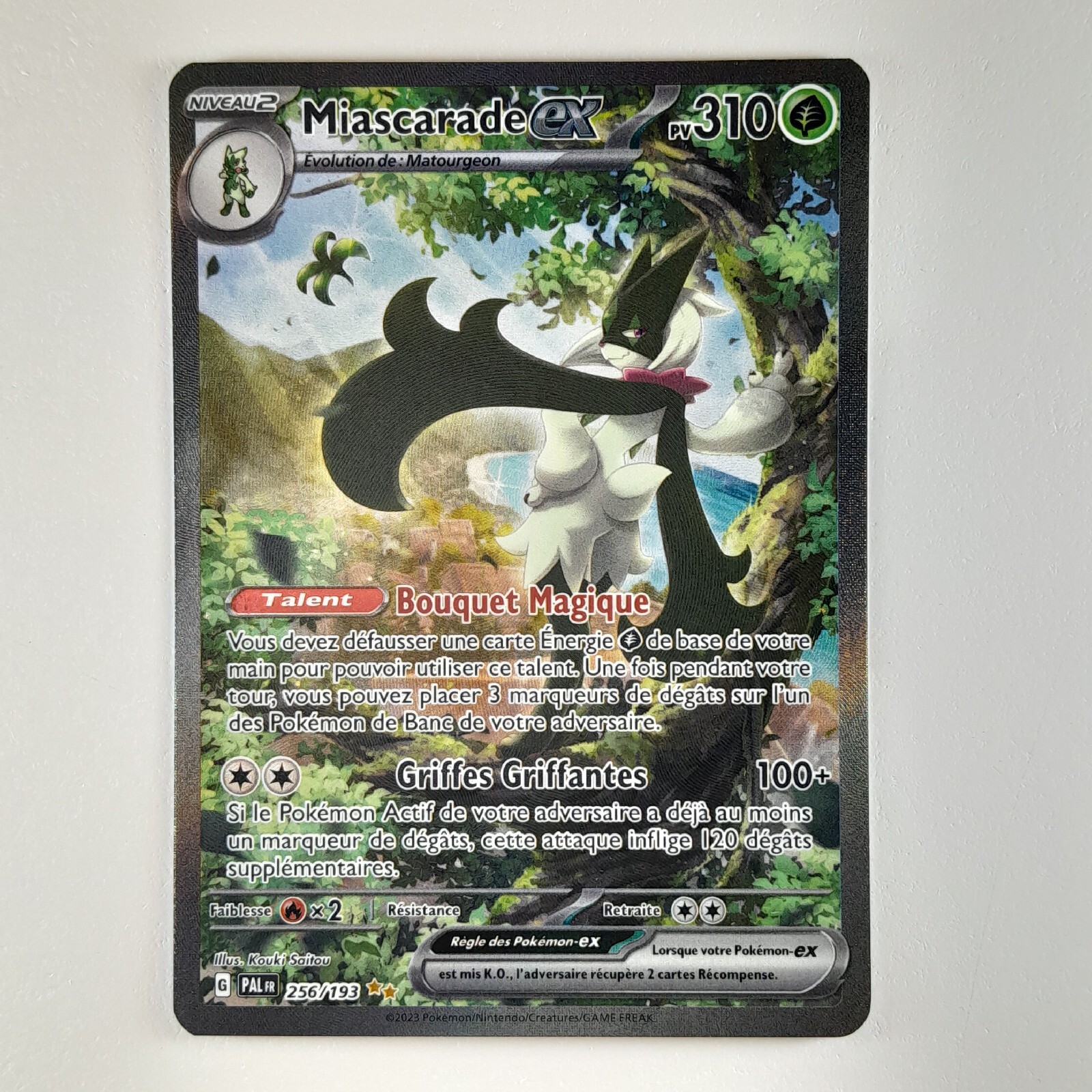 Carte MIASCARADE EX 256/193 Pokémon Évolutions à Paldea Alternative ...