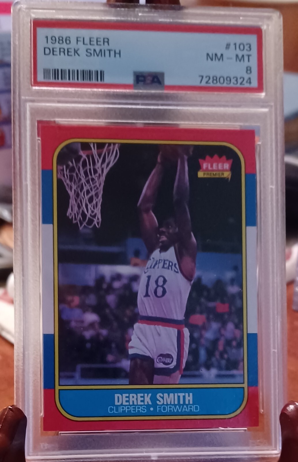 1986 Fleer #103 Derek Smith CLIPPERS PSA 8 NM/MT Freshly Graded | eBay