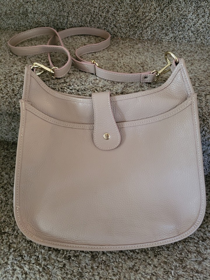 Borse In Pelle Made In Italy FLESH COLOR Genuine Leather Bag Shoulder ...