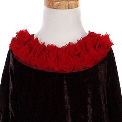 Greggy Girl Toddler Girls Black Velvet Rosette Christmas Outfit 2T ...