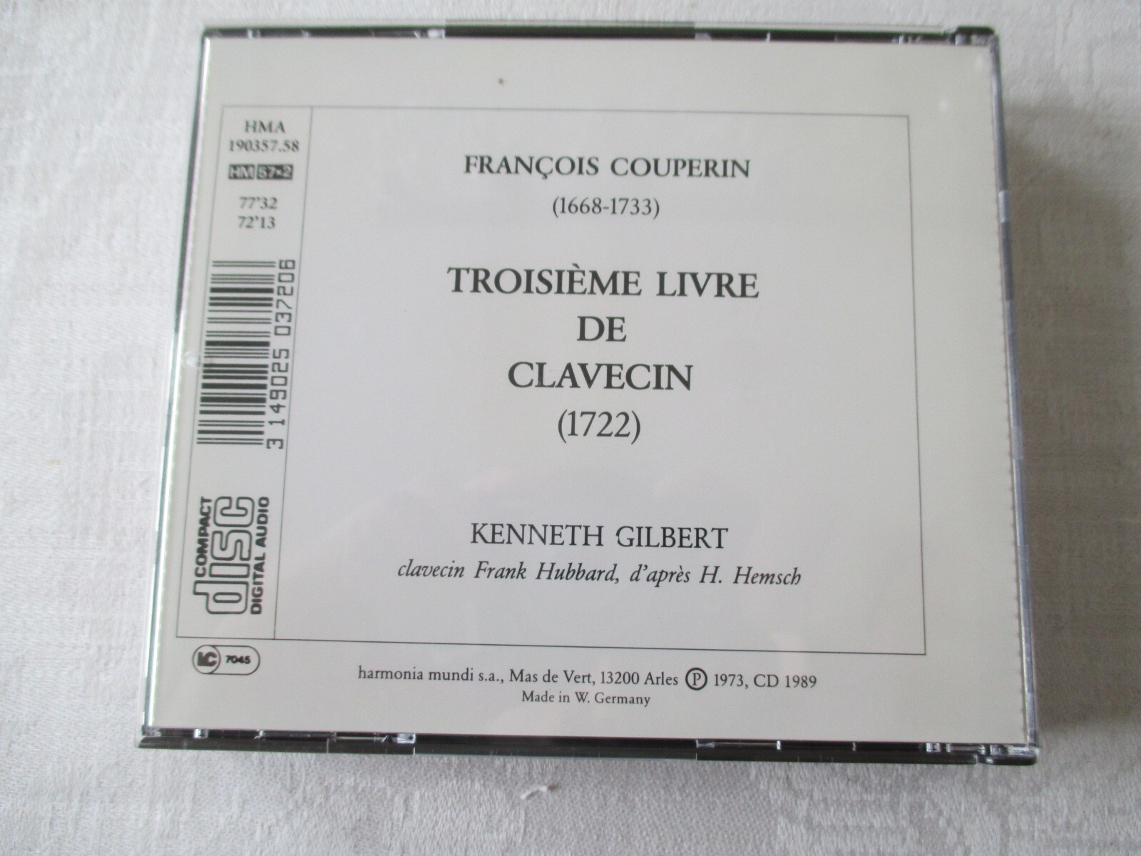 Francois Couperin - Troisiéme Livre de Clavecin - Kenneth Gilbert - 2 ...