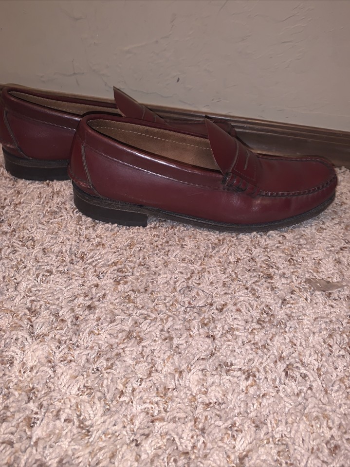 SEBAGO Handsewn in USA Men’s Burgundy Dark Red Leather Penny Loafer 10D ...