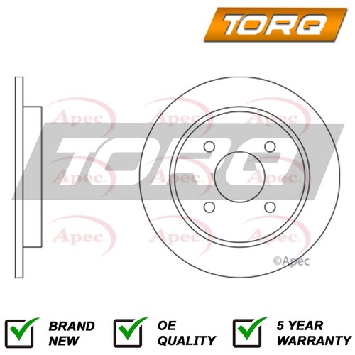 Brake Disc Rear Torq Fits Ford Focus 1998-2004 Fiesta 2005-2017 1073756 ...