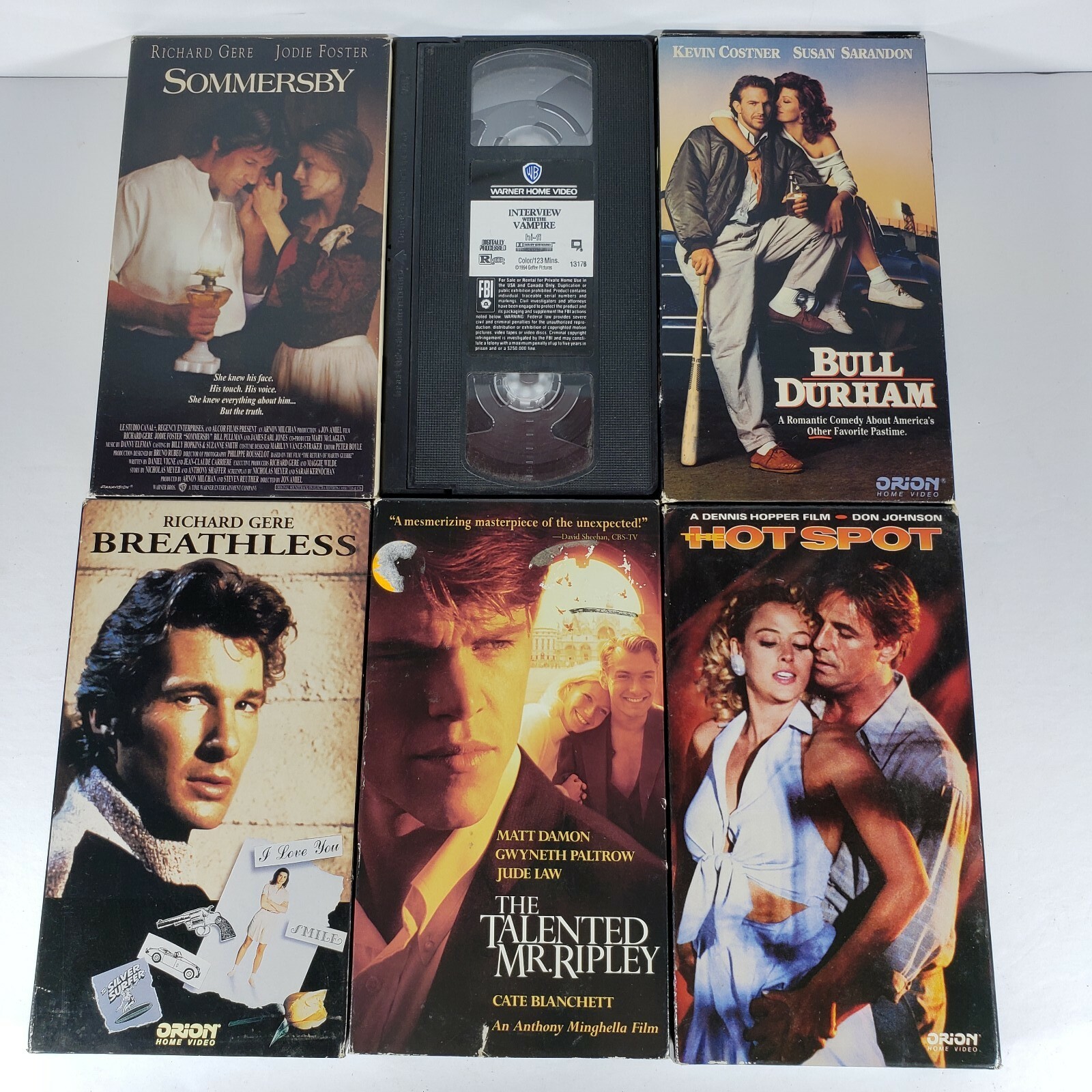 Vintage Lot of 6 VHS The Hot Spot Breathless Interview With The Vampire ...
