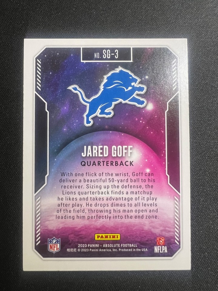 2023 Panini Absolute Jared Goff Star Gazing SG-3 Detroit Lions NM / M ...