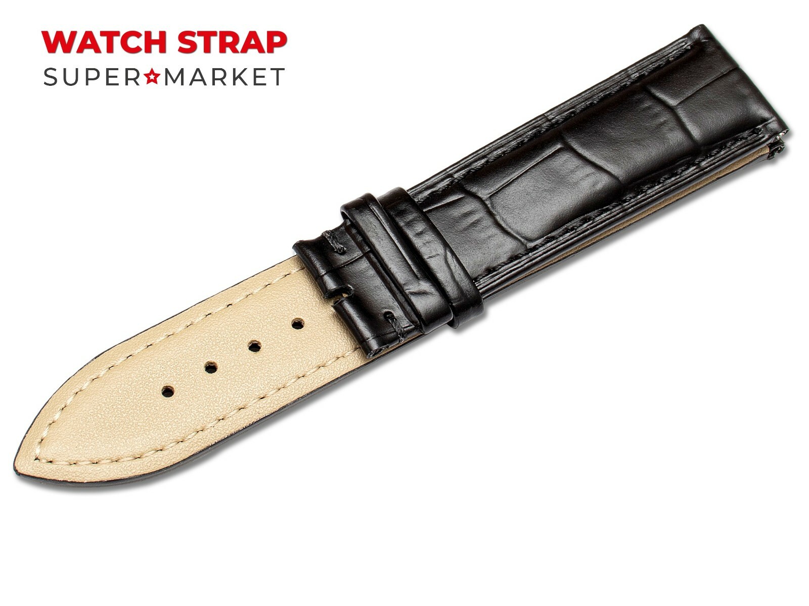 For ROTARY Watch Genuine Leather Glossy BLACK Strap Band Buckle Clasp ...