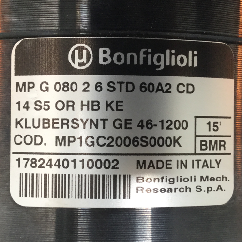 MP G 080 2 6 STD 60A2 CD 14 S5 OR HB KE Bonfiglioli non standard | eBay
