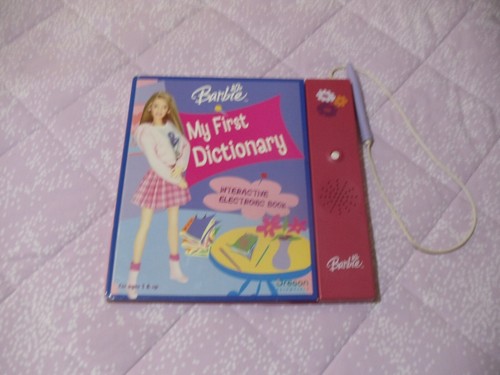Vtg Mattel Barbie My First Dictionary WORKS Interactive Electronic Book ...