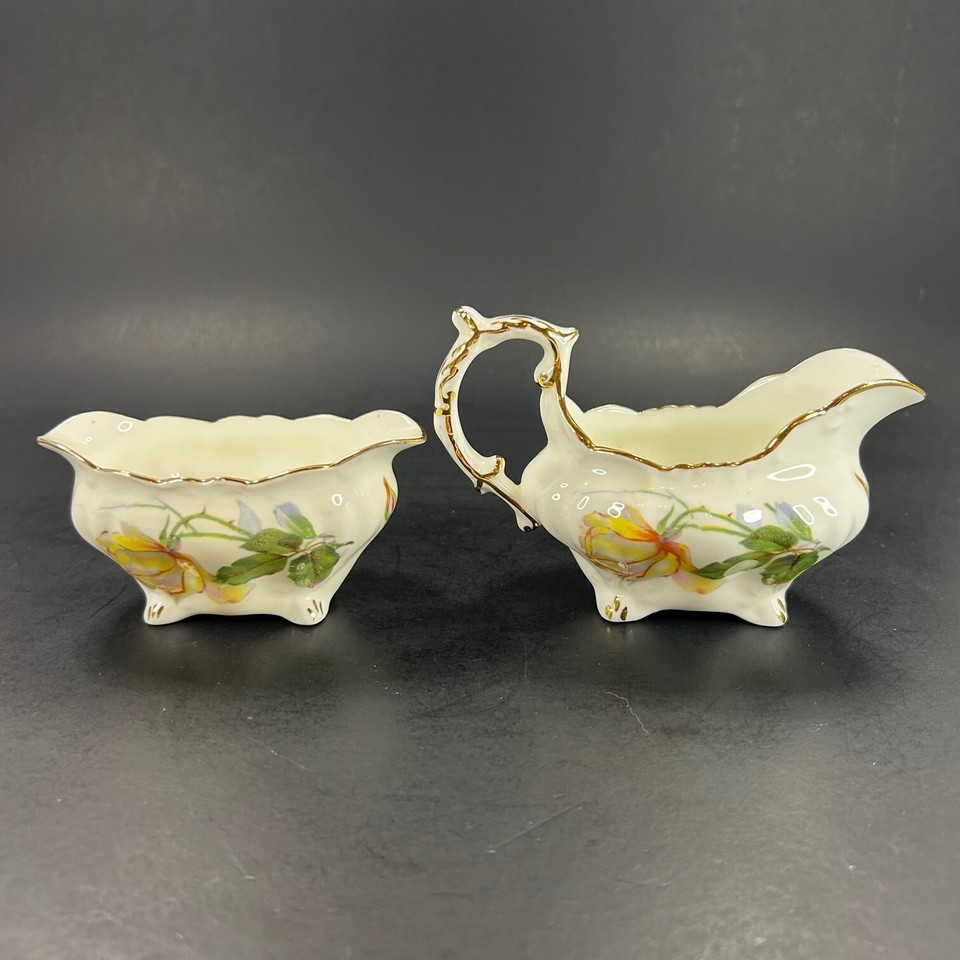 Hammersley Morgan's Rose Bone China Cream and Open Sugar Set | eBay