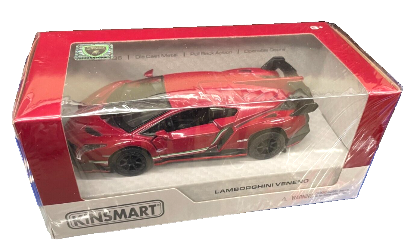 Lamborghini Veneno 1/36 Scale Rear Pull Back Kinsmart Metal Model ...