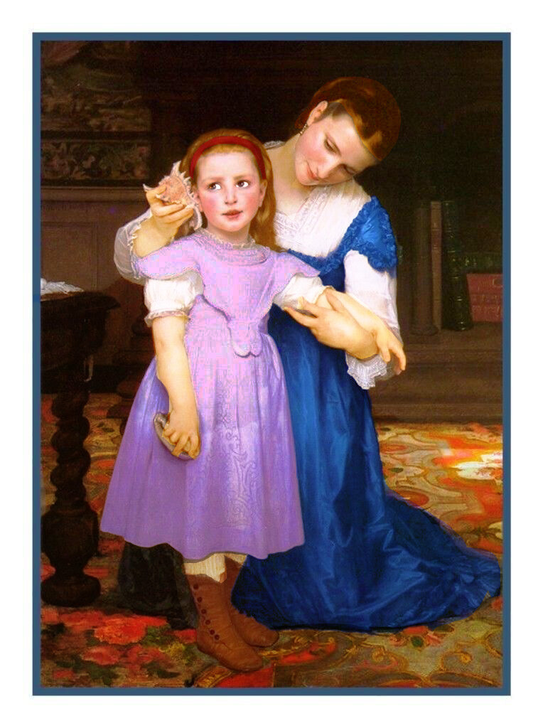 The Shell by Pre Raphaelite Wm A. Bouguereau Counted Cross Stitch ...