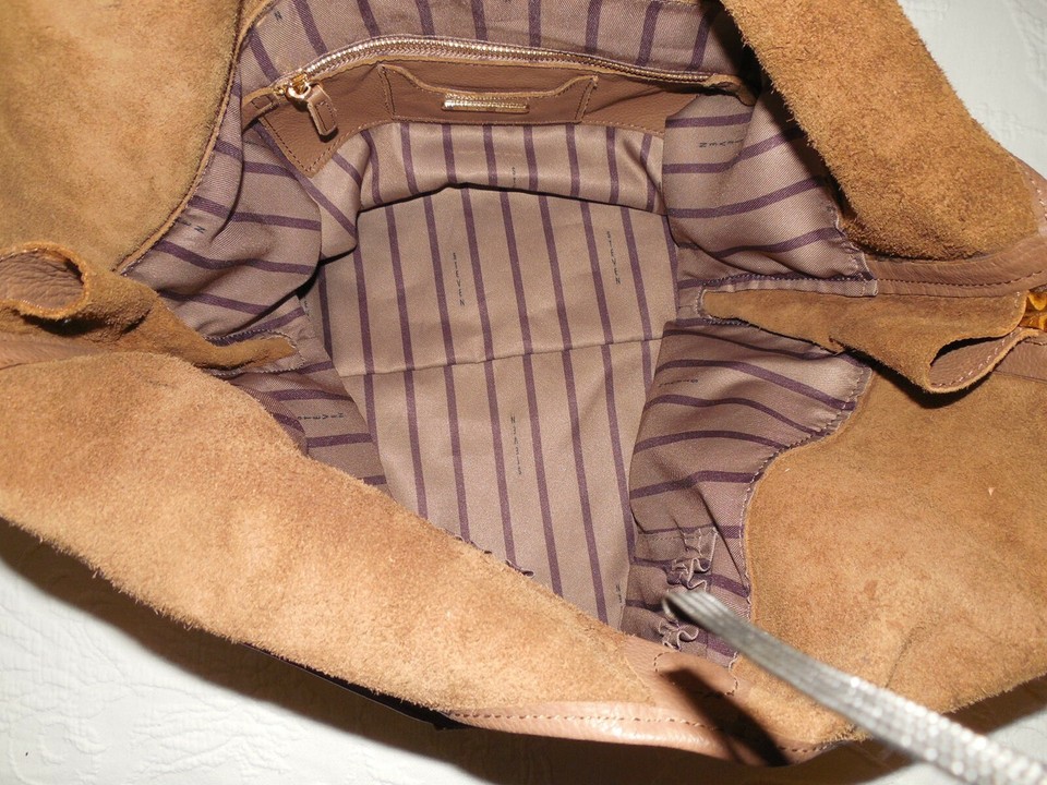 STEVEN by STEVE MADDEN Brown Leather Expandable Large Shoulder Bag ...