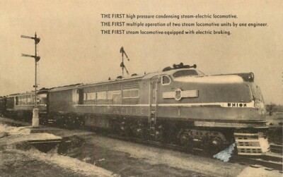 Postcard The First High Pressure Condensing Steam-Electric Locomotive ...
