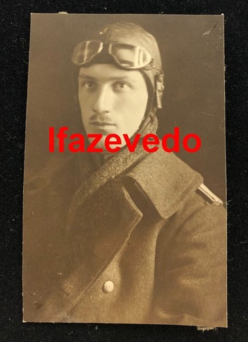 IMPERIAL GERMAN WW1 AVIATOR PORTRAIT PHOTO FLYING PILOT GOGGLES HELMET ...