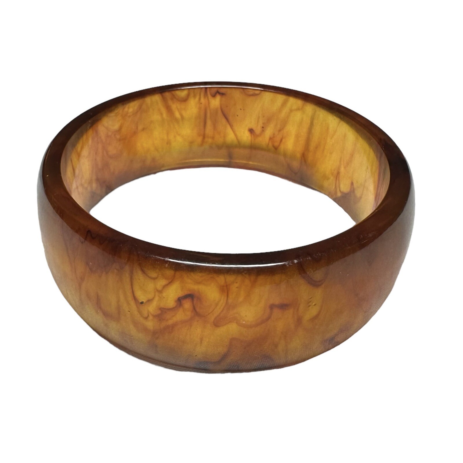 Vintage Bakelite Brown Root Beer Honey Marbled Swirl … - Gem