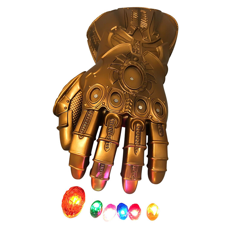 NEW Thanos Infinity Gauntlet Gloves Hulk LED Light Avengers Iron Man ...