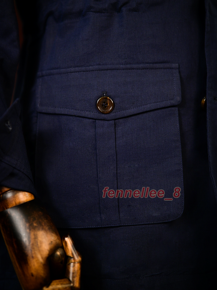 Men's 100% Linen Safari Jacket Pockets Hunting Coat Casual Breathable ...