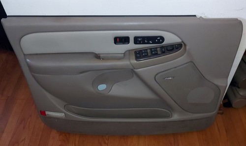 03-07 YUKON or SIERRA DENALI DRIVERS door panel Card 2 TONE TAN CODE ...