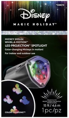 Disney Magic Holiday Mickey Mouse Whirl A Motion LED Projection ...