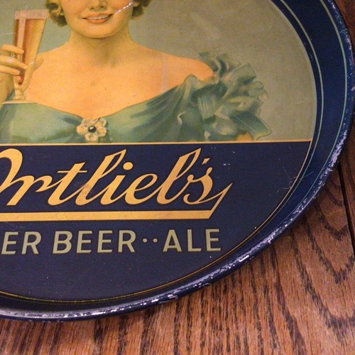 Genuine 1942,Ortliebs Lager Beer-Ale Tray,used condition | eBay