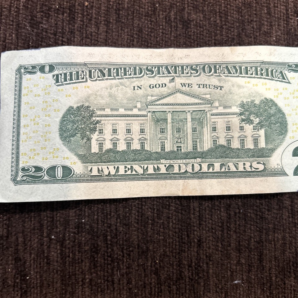 2017 $20 Dollar Bill Serial Number Binary, Repeater, L Note Fancy ...